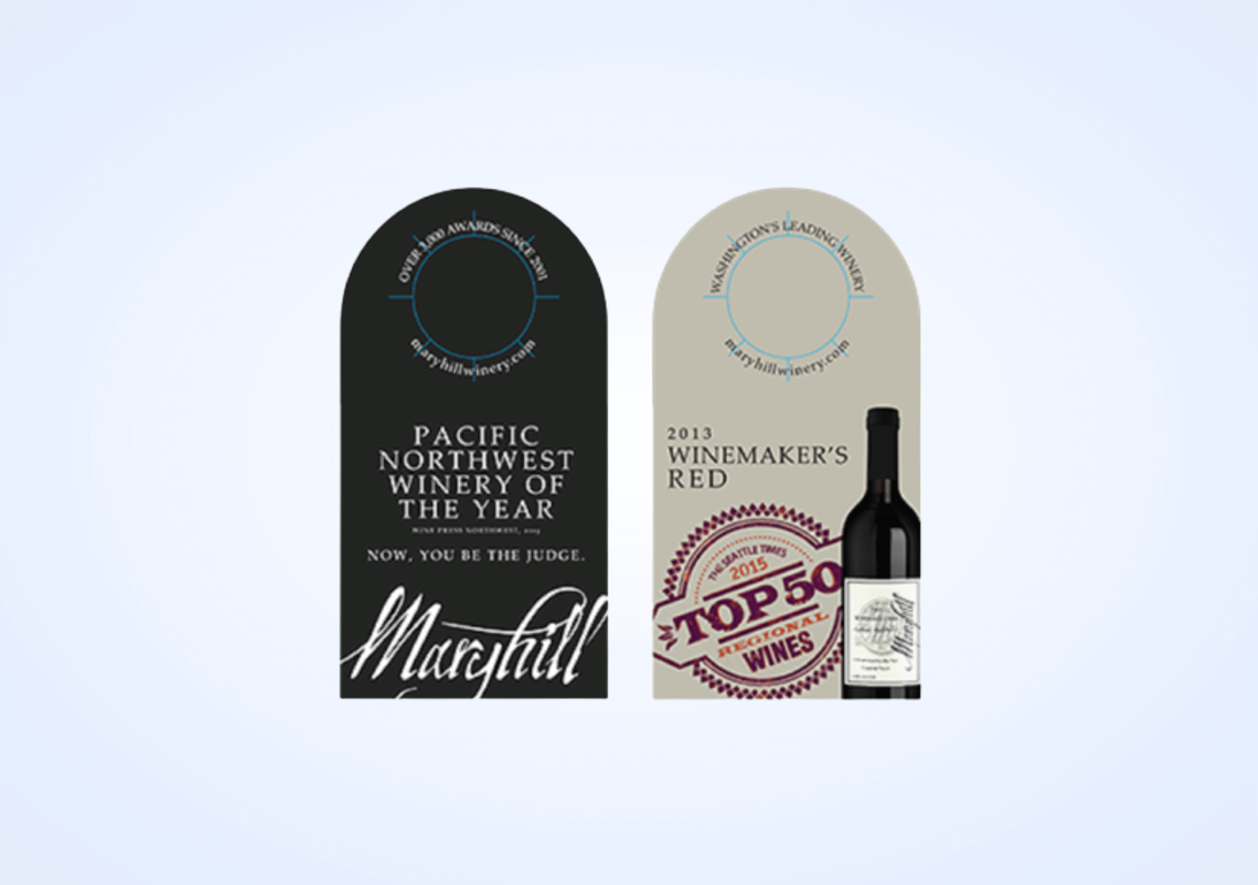 Custom Design Two Sides Printed Bottle Neckers - Silver Edge Packaging