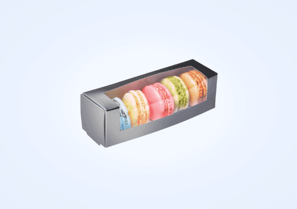 Custom Macaron Boxes with PVC Window - Silver Edge Packaging